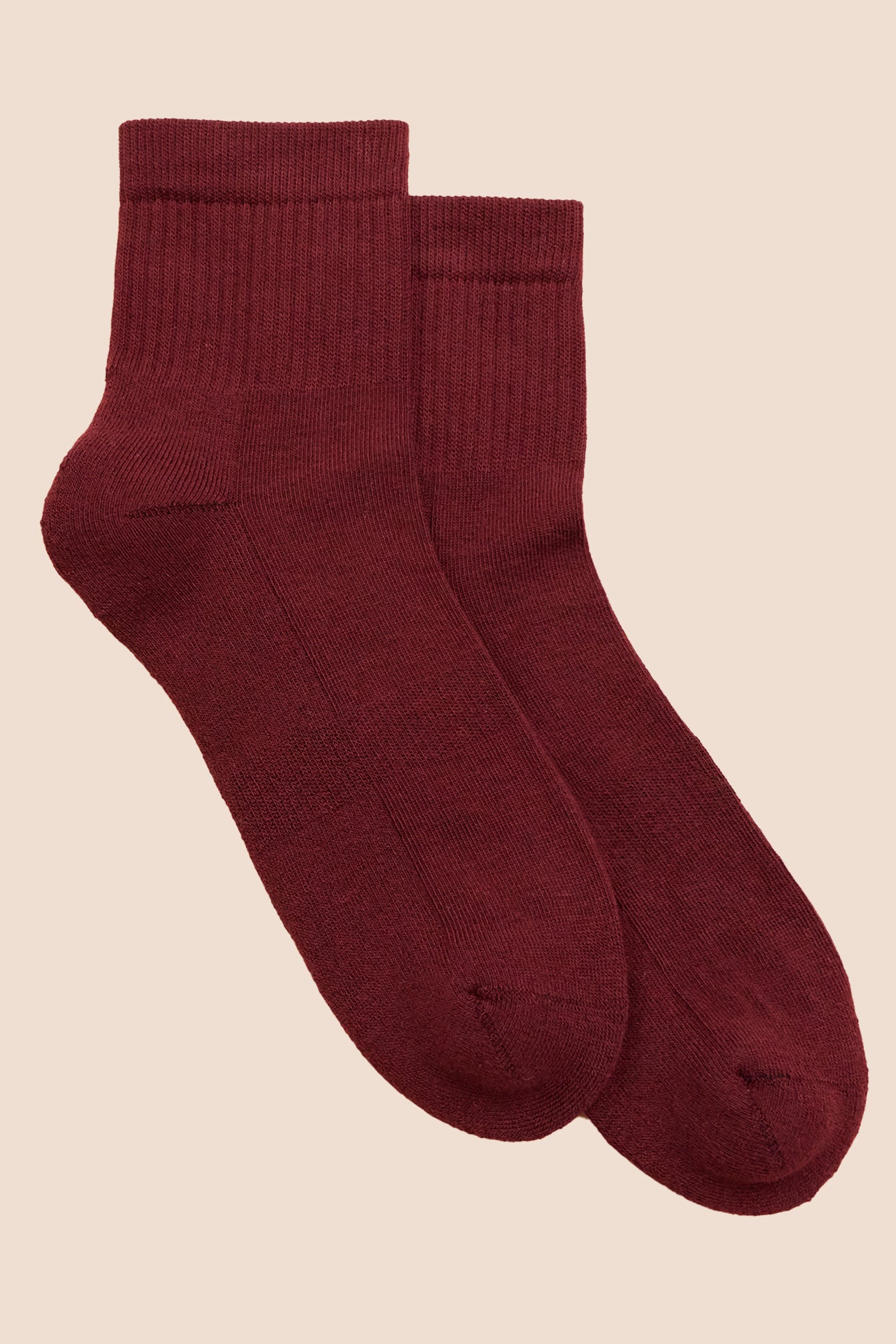 Chaussettes de tennis unies basses en coton bio pour hommes - Pétrone